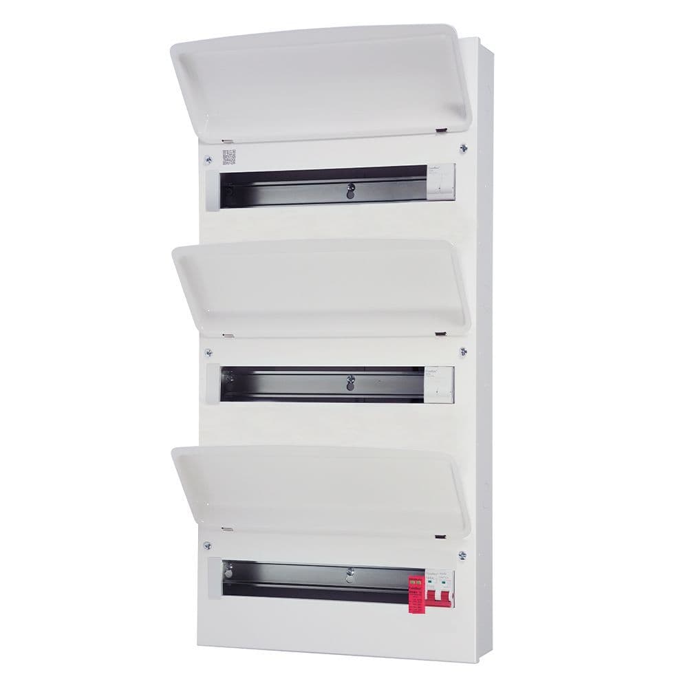 FuseBox F3047MZ 47 Way Triplex RCBO Consumer Unit + Surge Protection ...