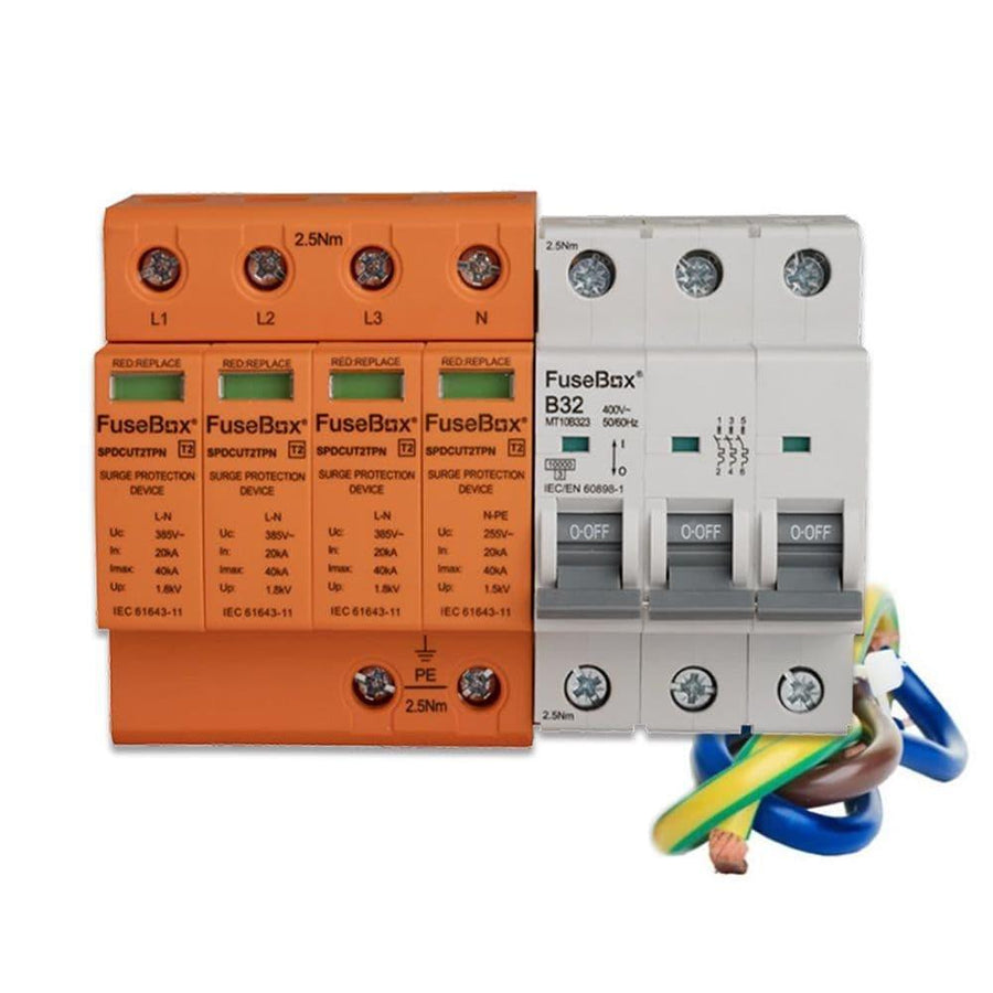 FuseBox SPDCUKITT2TPN Type 2 3PNPE Surge Protection TPN Device Kit ...