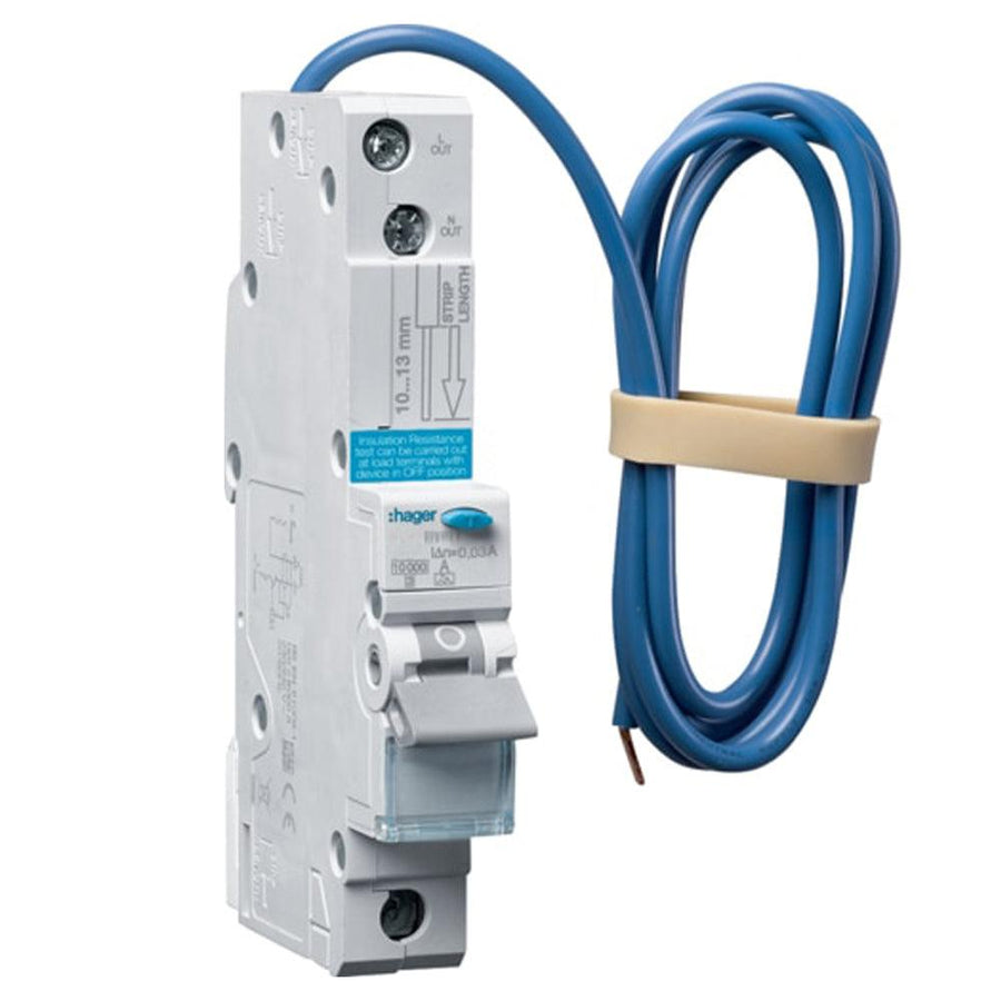 Hager ADB420U RCBO B Curve 20 Amp 30mA 10kA | Consumer Unit World