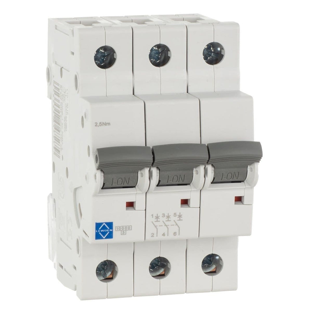 Lewden 50A MCB C Curve Triple Pole 10kA | Consumer Unit World