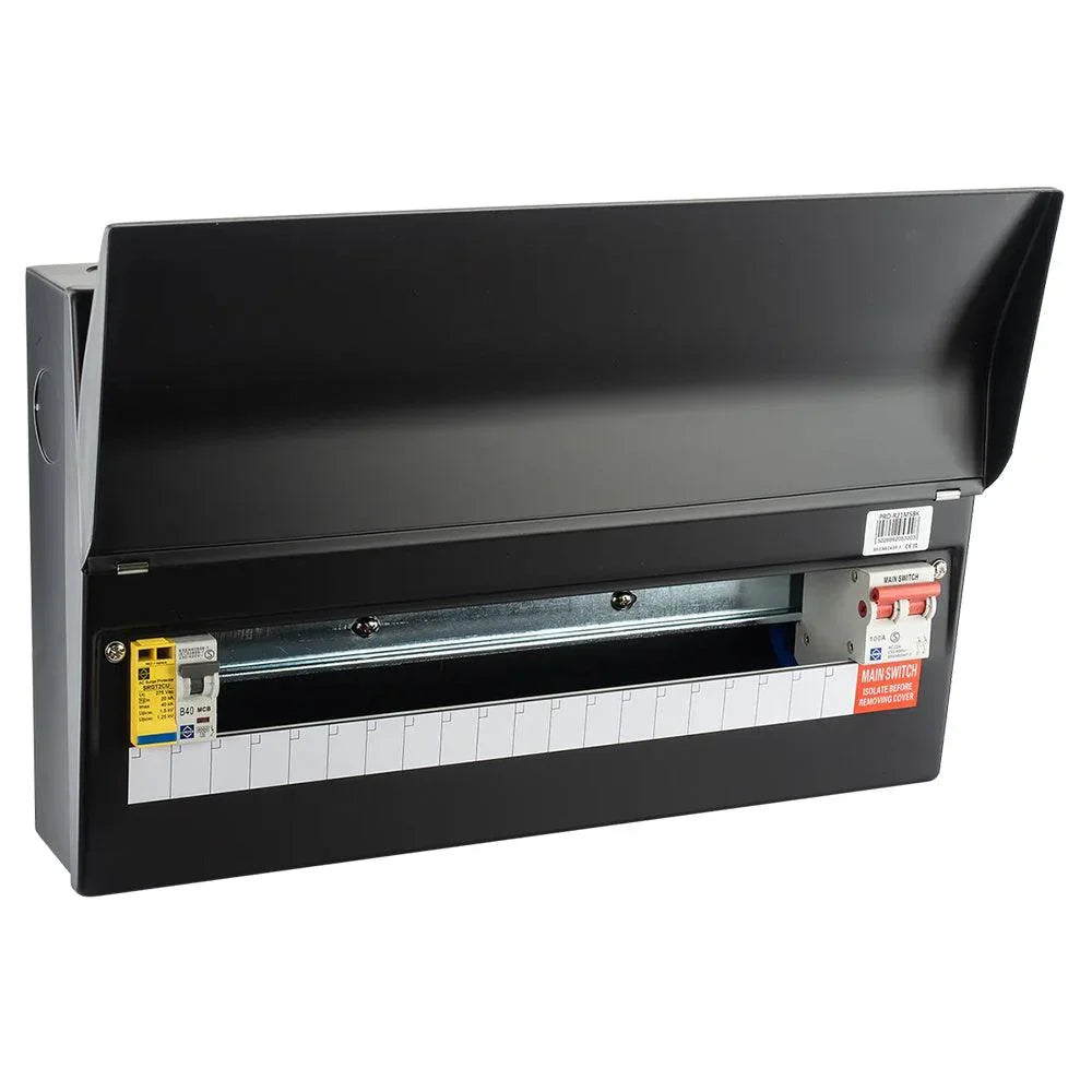 Lewden PRO-R10B-R1S Black Consumer Unit complete with SPD Kit | Gil-Lec ...