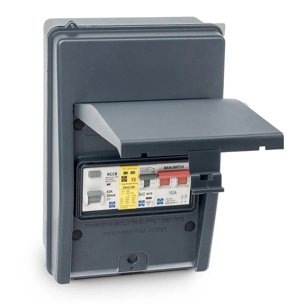 Lewden PRO65-REV40AS IP65 Metal EV Consumer Unit | Consumer Unit World